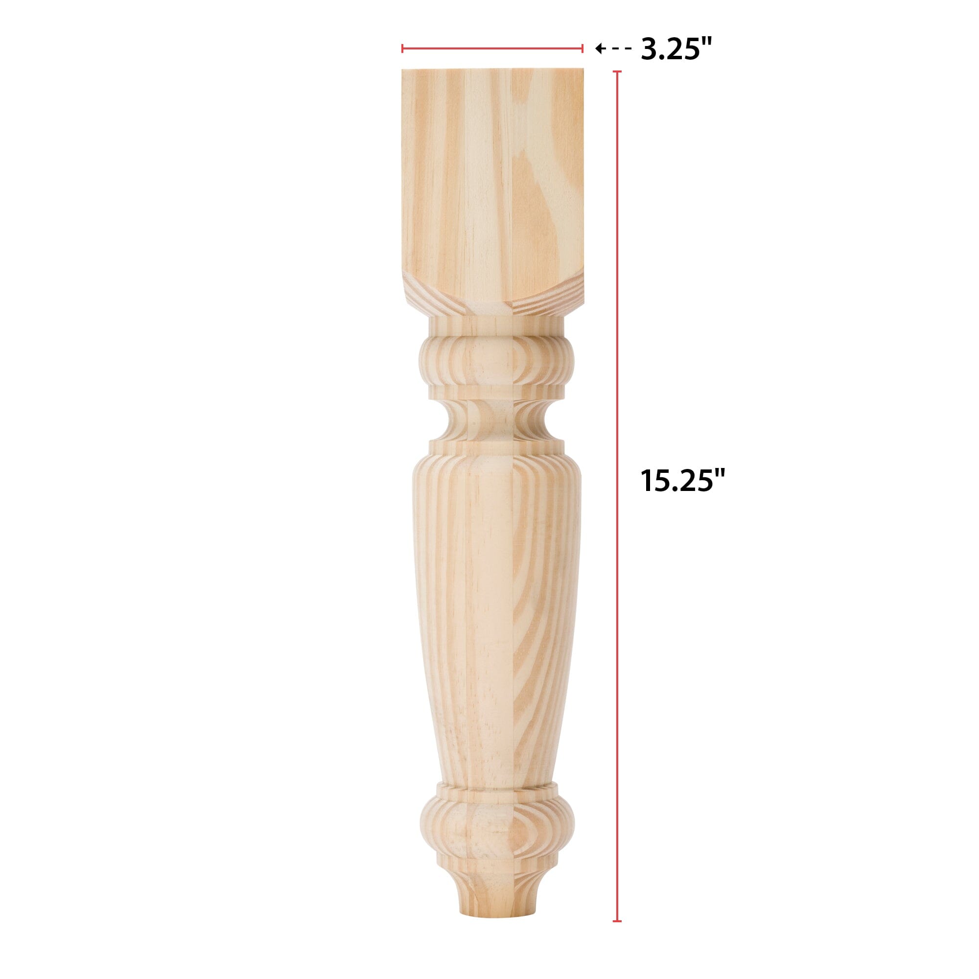 Butcher Block Leg (15.25"h) – Waddell