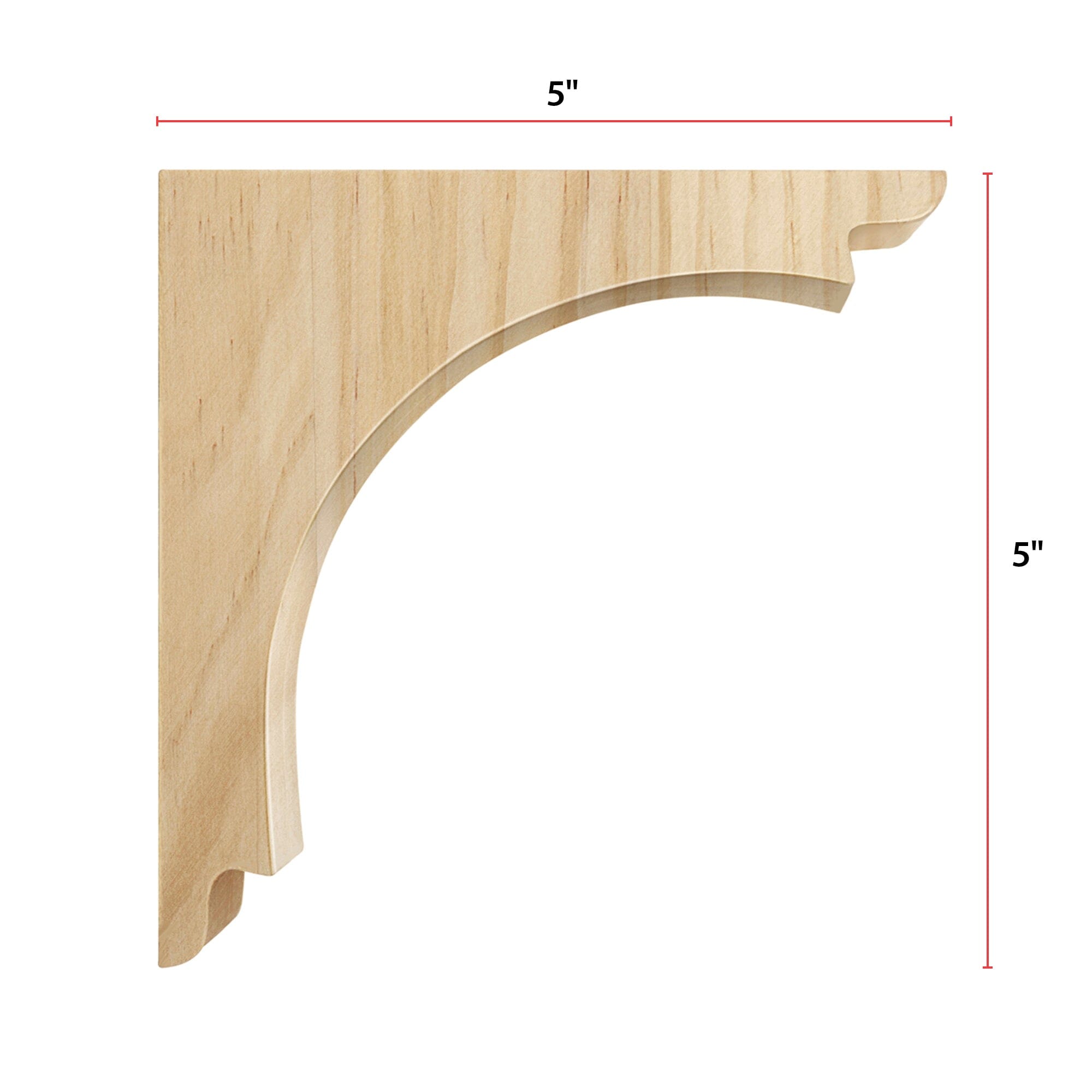 Small Arch Corbel (5"h x 5"d) – Waddell